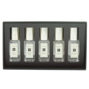 jo malone cologne collection 5 set – english pear & freesia, nectarine blossom & honey, peony & blush suede, mimosa & cardamon, wood sage & sea salt