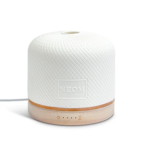 NEOM – Wellbeing Pod Luxe | Premium Ceramic Ultrasonic Essential Oil Diffuser, 350ml | Ceramic Cover, Remote Control, LED Light & Timer | Aromatherapy Diffuser | Home Fragrance…