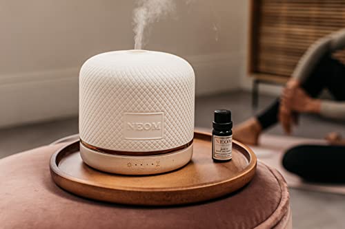 NEOM – Wellbeing Pod Luxe | Premium Ceramic Ultrasonic Essential Oil Diffuser, 350ml | Ceramic Cover, Remote Control, LED Light & Timer | Aromatherapy Diffuser | Home Fragrance…