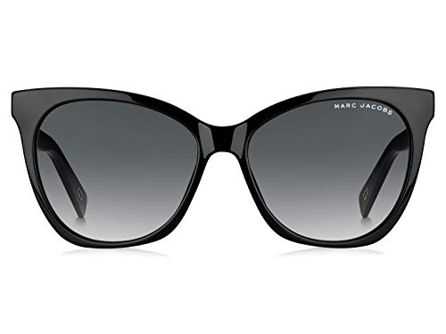 Marc Jacobs Women's Marc 336/S Cat Eye Sunglasses, Black/Gray Shaded, 56mm, 16mm