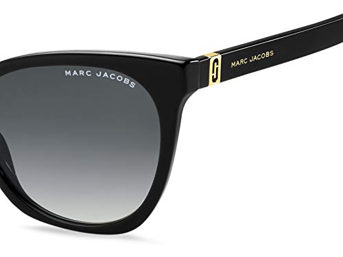 Marc Jacobs Women's Marc 336/S Cat Eye Sunglasses, Black/Gray Shaded, 56mm, 16mm