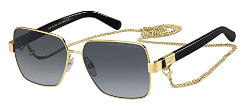 Marc Jacobs Women's Marc 495/S Square Sunglasses, Gold/Gray Shaded, 58mm, 14mm