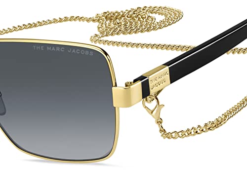 Marc Jacobs Women's Marc 495/S Square Sunglasses, Gold/Gray Shaded, 58mm, 14mm