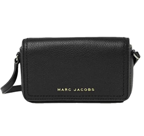 Marc Jacobs H107L01FA21 Groove Black With Gold Hardware Pebbled Leather Women's Mini Shoulder Bag