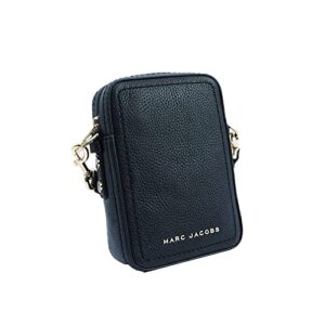 marc jacobs h131l01re21-001 black with gold hardware women’s north south leather crossbody bag