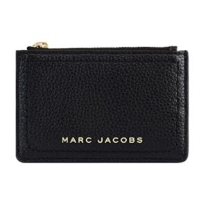 marc jacobs m0016972 black/gold hardware groove top zip women’s wallet