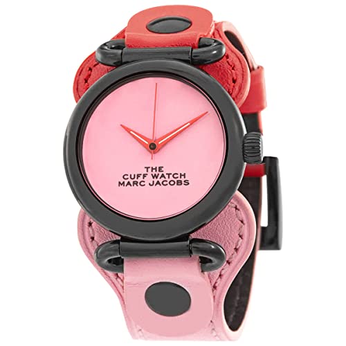 Marc Jacobs Women's The Cuff Watch 32mm, Hot Pink/Black, One Size