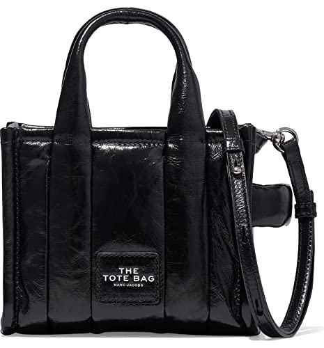 Marc Jacobs The Crinkle Leather Micro Tote Black 1 One Size