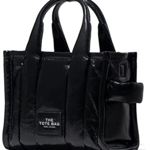 Marc Jacobs The Crinkle Leather Micro Tote Black 1 One Size