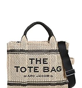 Marc Jacobs Women's The Straw Jacquard Tote Bag, Natural, Tan, Graphic, One Size