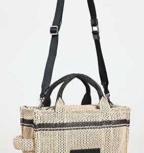 Marc Jacobs Women's The Straw Jacquard Tote Bag, Natural, Tan, Graphic, One Size