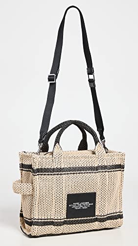 Marc Jacobs Women's The Straw Jacquard Tote Bag, Natural, Tan, Graphic, One Size