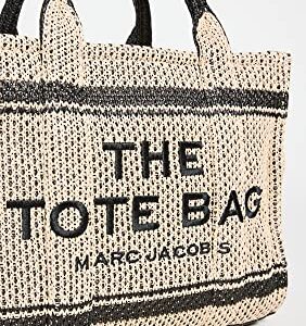 Marc Jacobs Women's The Straw Jacquard Tote Bag, Natural, Tan, Graphic, One Size