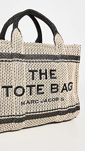 Marc Jacobs Women's The Straw Jacquard Tote Bag, Natural, Tan, Graphic, One Size