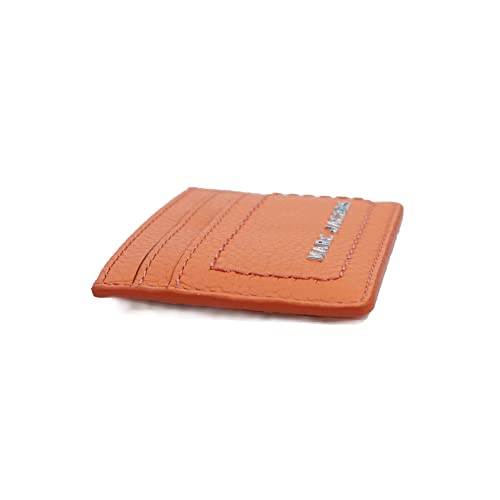 Marc Jacobs S102L01FA21-854 Melon Orange With Silver Hardware Women's Leather Card Case