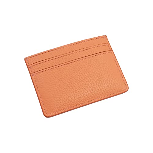 Marc Jacobs S102L01FA21-854 Melon Orange With Silver Hardware Women's Leather Card Case