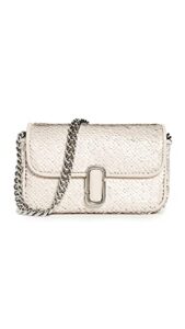 marc jacobs women’s the mini soft shoulder bag, cream/silver, one size