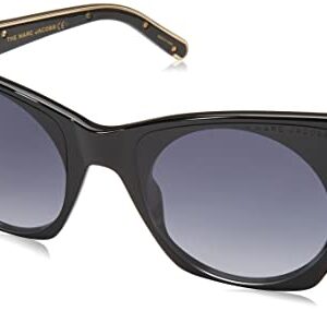 Marc Jacobs Women's Marc 450/G/S Cat Eye Sunglasses, Black/Gray Shaded, 55mm, 20mm