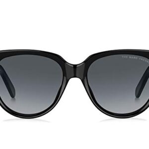 Marc Jacobs Women's Marc 501/S Cat Eye Sunglasses, Black/Gray Shaded, 54mm, 18mm