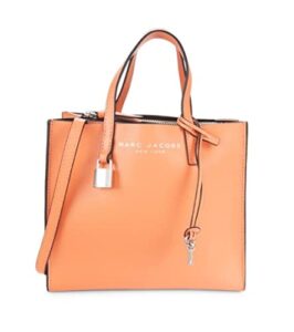 marc jacobs m0015685 mini grind melon orange with gold hardware small women’s mini tote bag