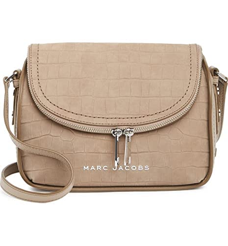 Marc Jacobs H110L01FA21 Greige Leather Strap Women's Zipper Crossbody