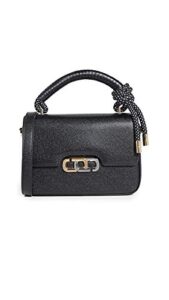 marc jacobs women’s the j link shoulder bag, black/white, one size