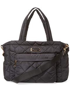 marc by marc jacobs crosby nylon quilted diaper bag, black, large