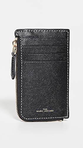 Marc Jacobs Women's Small Top Zip Wallet, Black, One Size