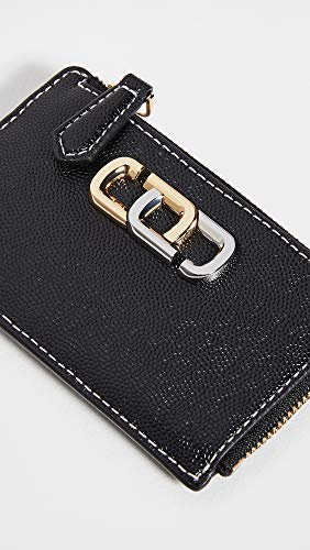 Marc Jacobs Women's Small Top Zip Wallet, Black, One Size