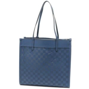 Marc Jacobs The Grind Coated Leather Tote (Blue Sea)