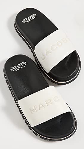 Marc Jacobs Women's The Slide, Cotton/White, 7 Medium US