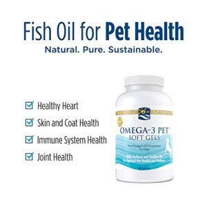 Nordic Naturals Omega-3 Pet, Unflavored - 180 Soft Gels - 330 mg Omega-3 Per Soft Gel - Fish Oil for Dogs with EPA & DHA - Promotes Heart, Skin, Coat, Joint, & Immune Health