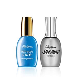 sally hansen diamond strength instant nail hardener and sally hansen miracle cure nailcare kit, value pack