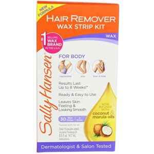 sally hansen hair remover wax strip kit body/leg/arm/bikini (3 pack)