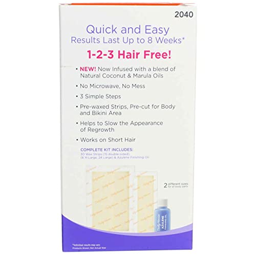 Sally Hansen Hair Remover Wax Strip Kit Body/Leg/Arm/Bikini (3 Pack)