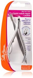 sally hansen beauty tools, nip’em neat-cuticle nipper, pusher, half jaw, 1 count, cuticle cutter, cuticle nipper, cuticle clippers, cuticle trimmer, precise blade, safely trims