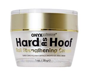 hard as hoof nail strengthening cream with coconut scent nail strengthener, nail growth & conditioning cuticle cream stops splits, chips, cracks & strengthens nails, 1 oz