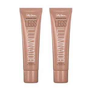 sally hansen airbrush legs, illuminator nude glow 3.3 oz, pack of 2