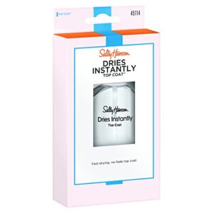 Sally Hansen Dries Instantly Top Coat Nail Polish for Women, No Fade, 0.45 Fl Oz, Fast Drying Nail Color Protection, Resists Smudging, Chipping, and Fading