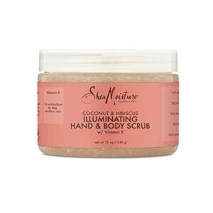 sheamoisture body scrub for dull skin illuminating coconut and hibiscus cruelty-free skin care 12 oz