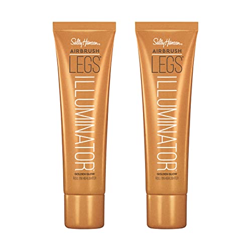 Sally Hansen Airbrush Legs, Illuminator Leg Makeup, Golden Glow 3.3 Oz, Pack of 2