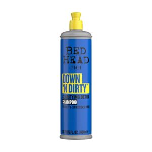 tigi bed head down n’ dirty clarifying detox shampoo for cleansing 20.29 fl oz