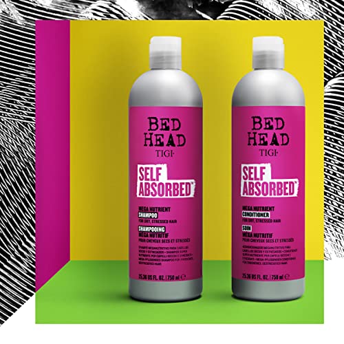 Bed Head by TIGI Shampoo and Conditioner For Dry Hair Self Absorbed Nourishing Hair Care to Visibly Repair Hair and Strengthen it From Within 25.36 Fl Oz (Pack of 2)