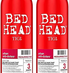 Bed Head by TIGI Urban Antidotes Resurrection Shampoo and Conditioner for Damaged Hair 25.36 fl oz 2 count