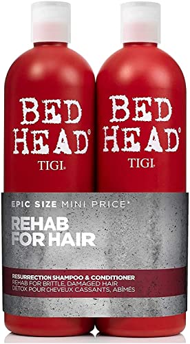 Bed Head by TIGI Urban Antidotes Resurrection Shampoo and Conditioner for Damaged Hair 25.36 fl oz 2 count