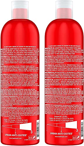 Bed Head by TIGI Urban Antidotes Resurrection Shampoo and Conditioner for Damaged Hair 25.36 fl oz 2 count