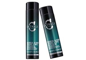 tigi catwalk oatmeal & honey shampoo (size 10.14 oz) and conditioner (size 8.45 oz) duo pack