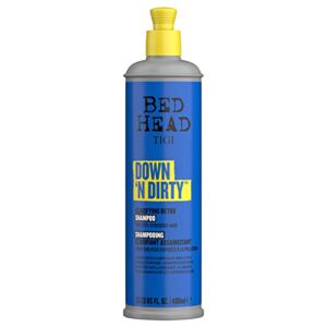 tigi bed head down n’ dirty clarifying detox shampoo for cleansing 13.53 fl oz