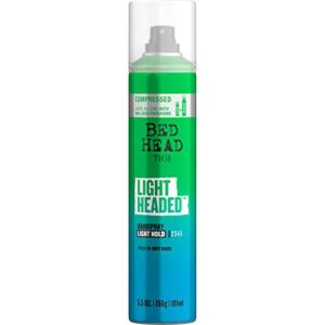 tigi bed head lightheaded hairspray with a light flexible hold 5.5 oz