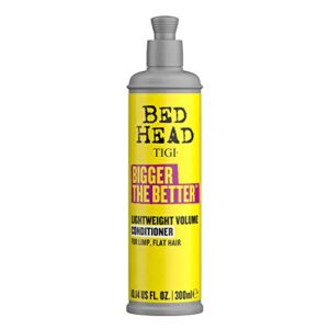 tigi bed head bigger the better lightweight volume conditioner for fine hair 10.14 fl oz